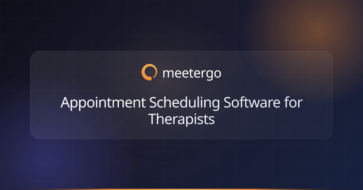 Appointment Scheduling Software for Therapists - meetergo